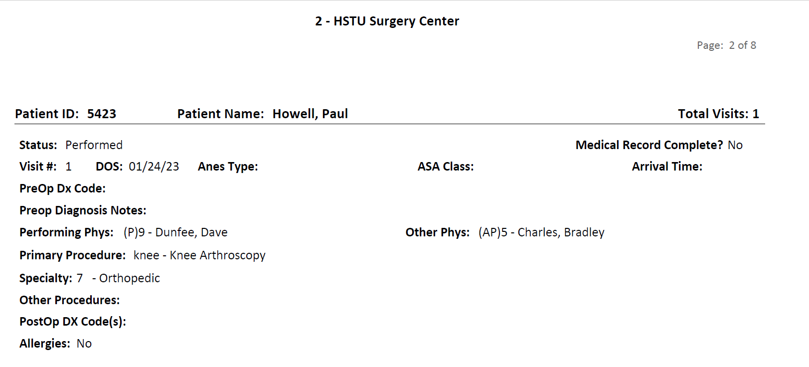 CL2010 - Patient Clinical Visit Summary